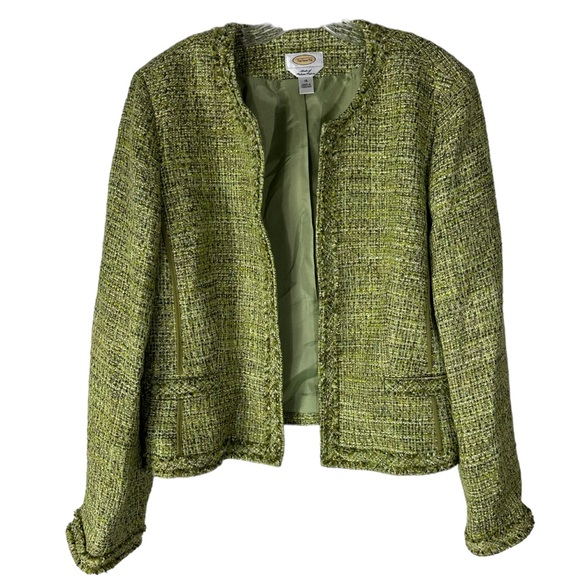 Talbots | Jackets & Coats | Talbots Tweed Open Slit Flare Sleeve Jacket ...